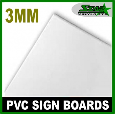 - Starvinyls Ltd 3mm Foam PVC White Sign Boards